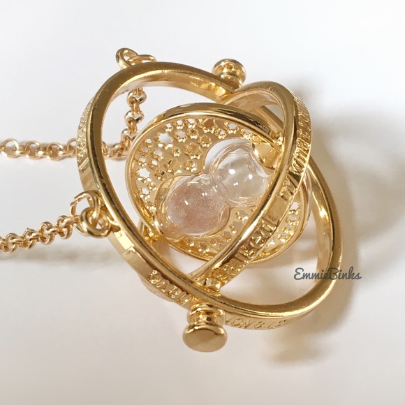 Jewelry | New Gold Hermione Time Travel Hourglass Rotating Time Turner ...